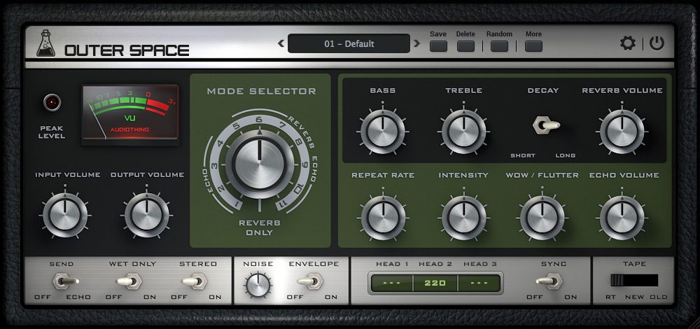Outer Space - Vintage Tape Echo Plugin (VST, AU, AAX) - AudioThing
