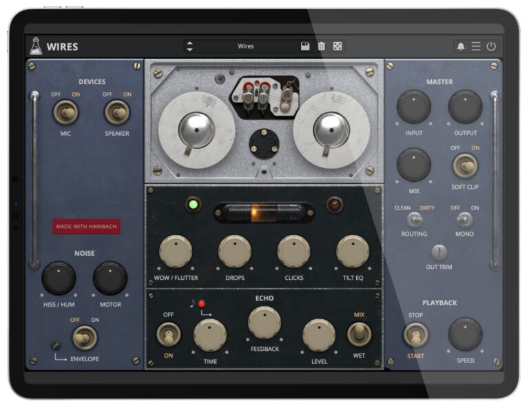 Wires - Soviet Wire Recorder Echo Plugin (VST, AU, AAX, CLAP) - Hainbach
