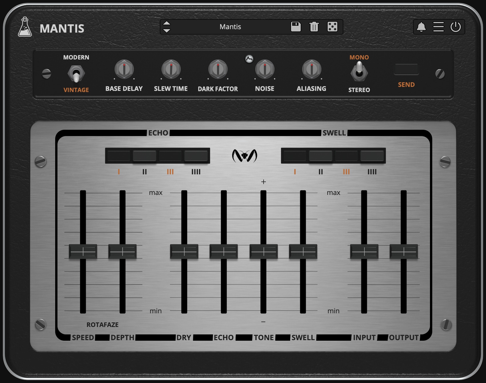 Mantis Vintage BBD Echo Delay Plugin AudioThing Mantis Vintage BBD Echo Delay Plugin AudioThing